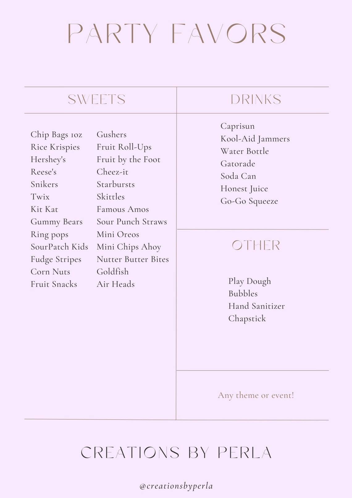 Custom Party Favors + Pringles Shakers/ Any Theme/party Favors/ Custom ...