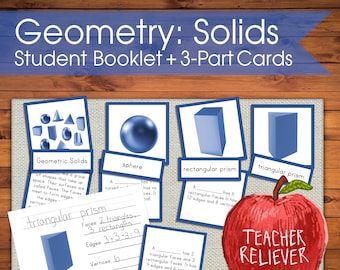 Geometric Solids Matching Cards - Montessori Geometry - Etsy