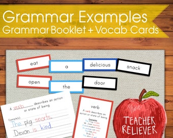 Parts of Speech Sorting Activity Language Arts Montessori - Etsy