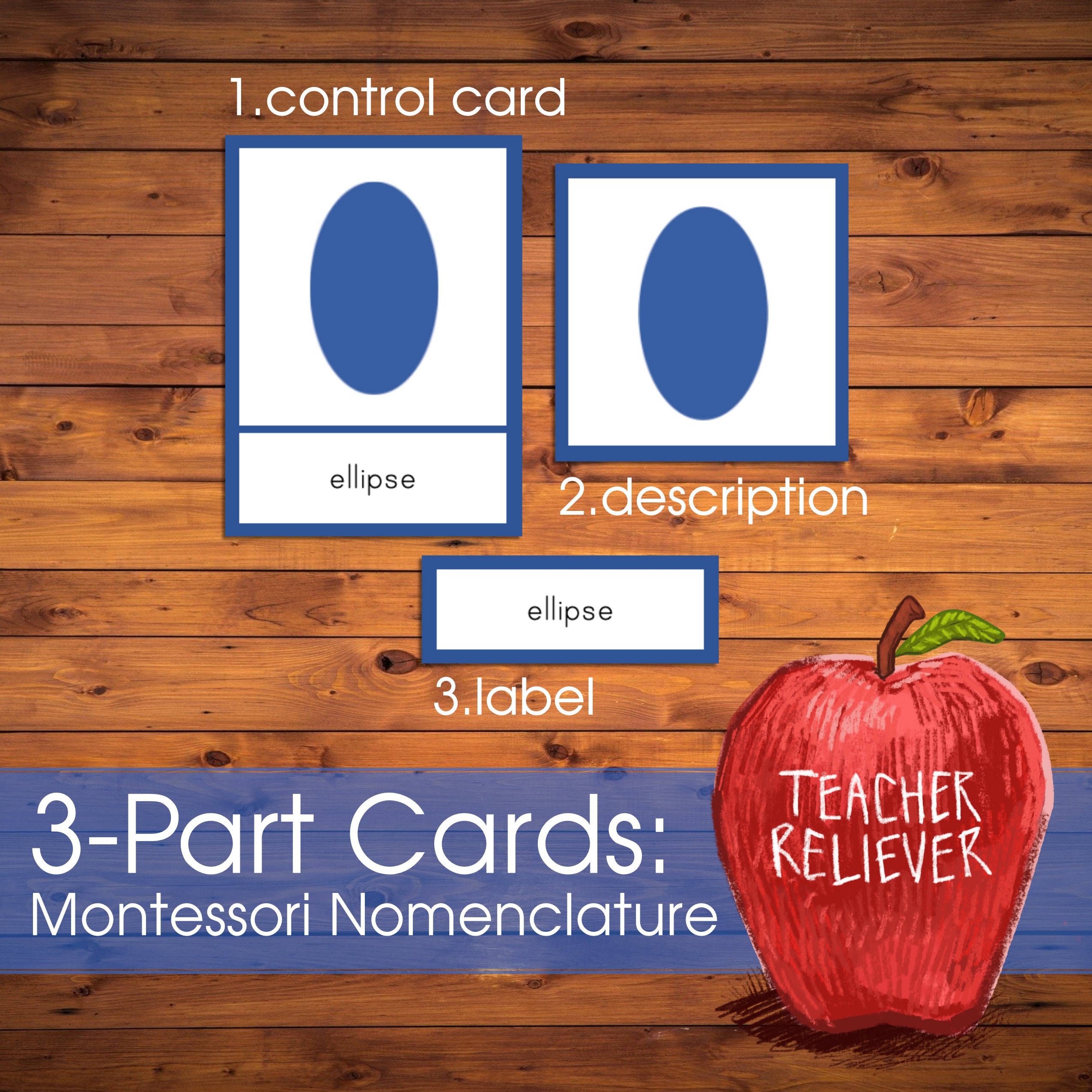 Three-part Cards: Geometry Plane Shapes Teach 2D Basics - Etsy