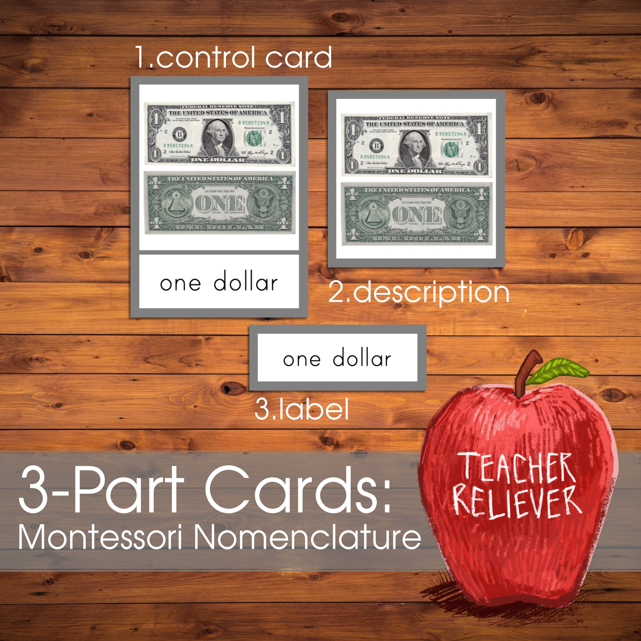 Three-part Cards: Money Identification + Teach Coin Names and Values ...