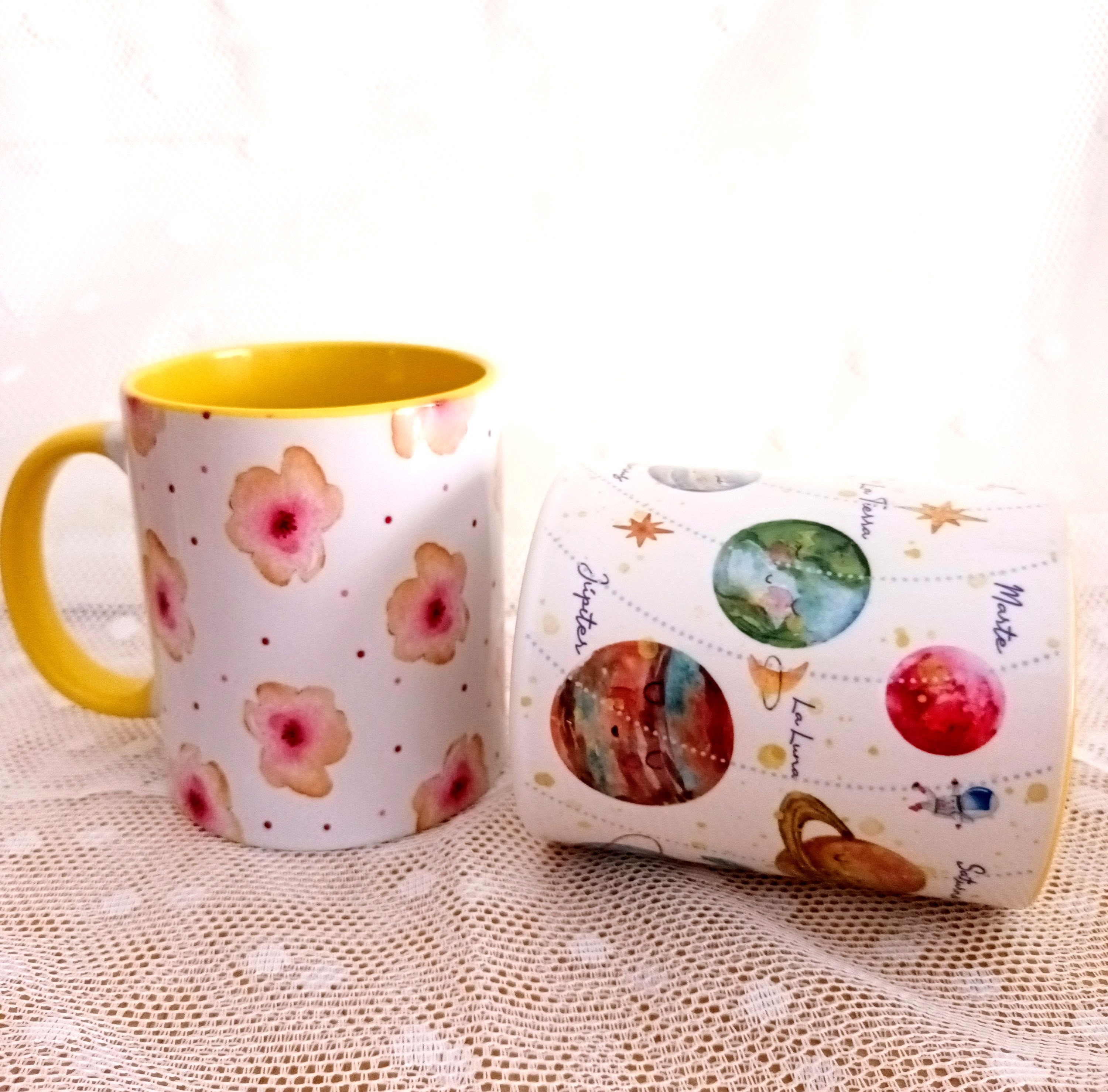 Solar System Mug for Kids Solar System Mug Yellow Mug Space - Etsy UK