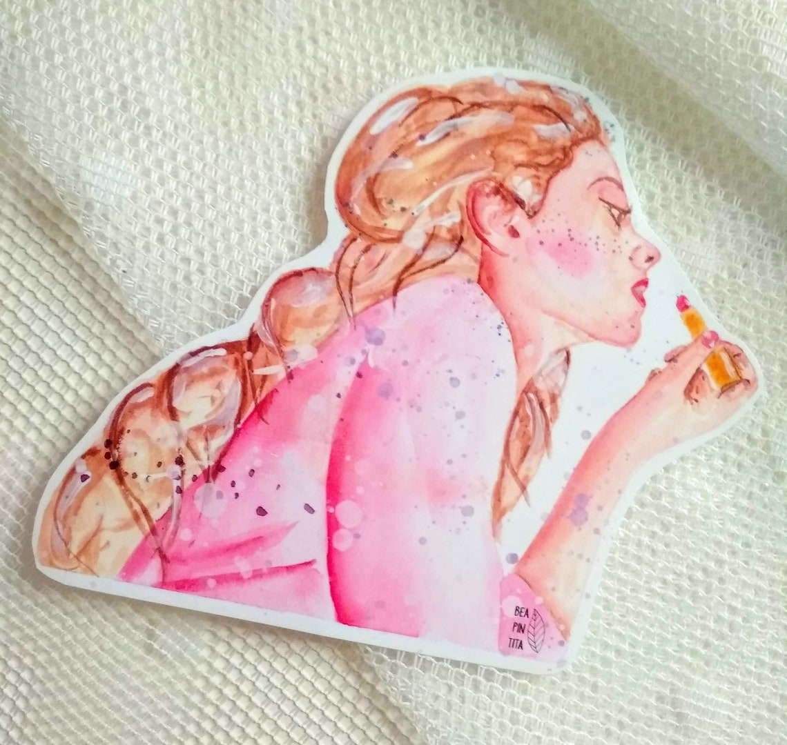 Mädchen Sticker schöne Gesichter Sticker Frauen Glossy - Etsy.de