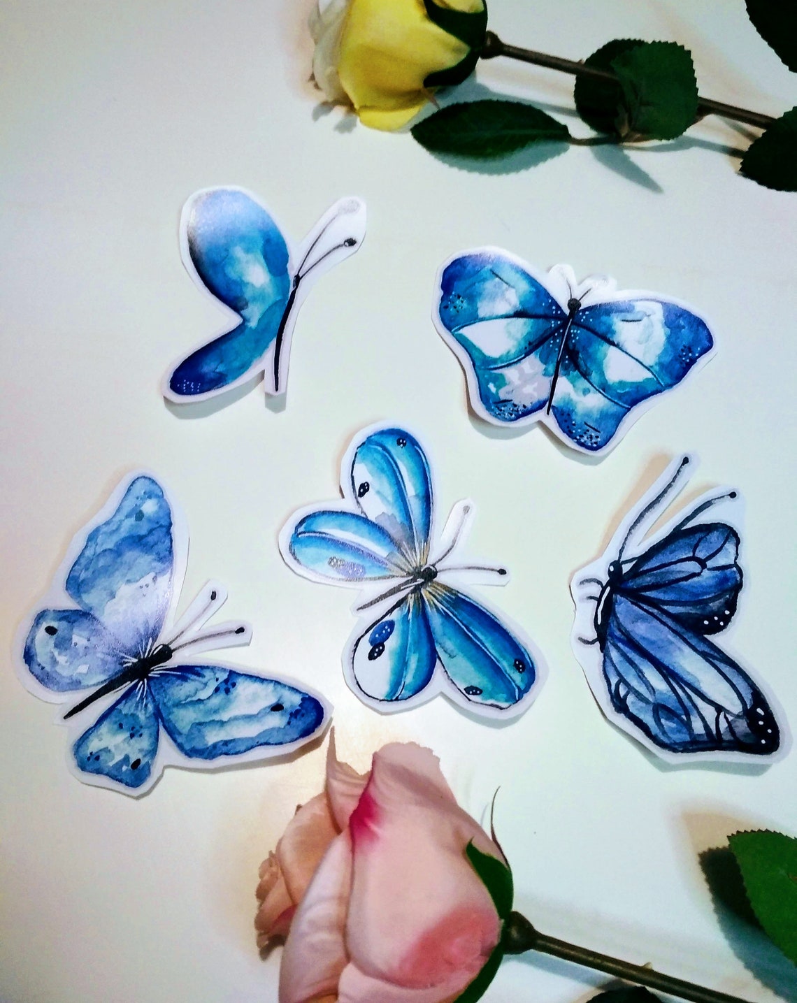 Blaue Schmetterlinge Sticker blaue Schmetterlinge blaue - Etsy.de