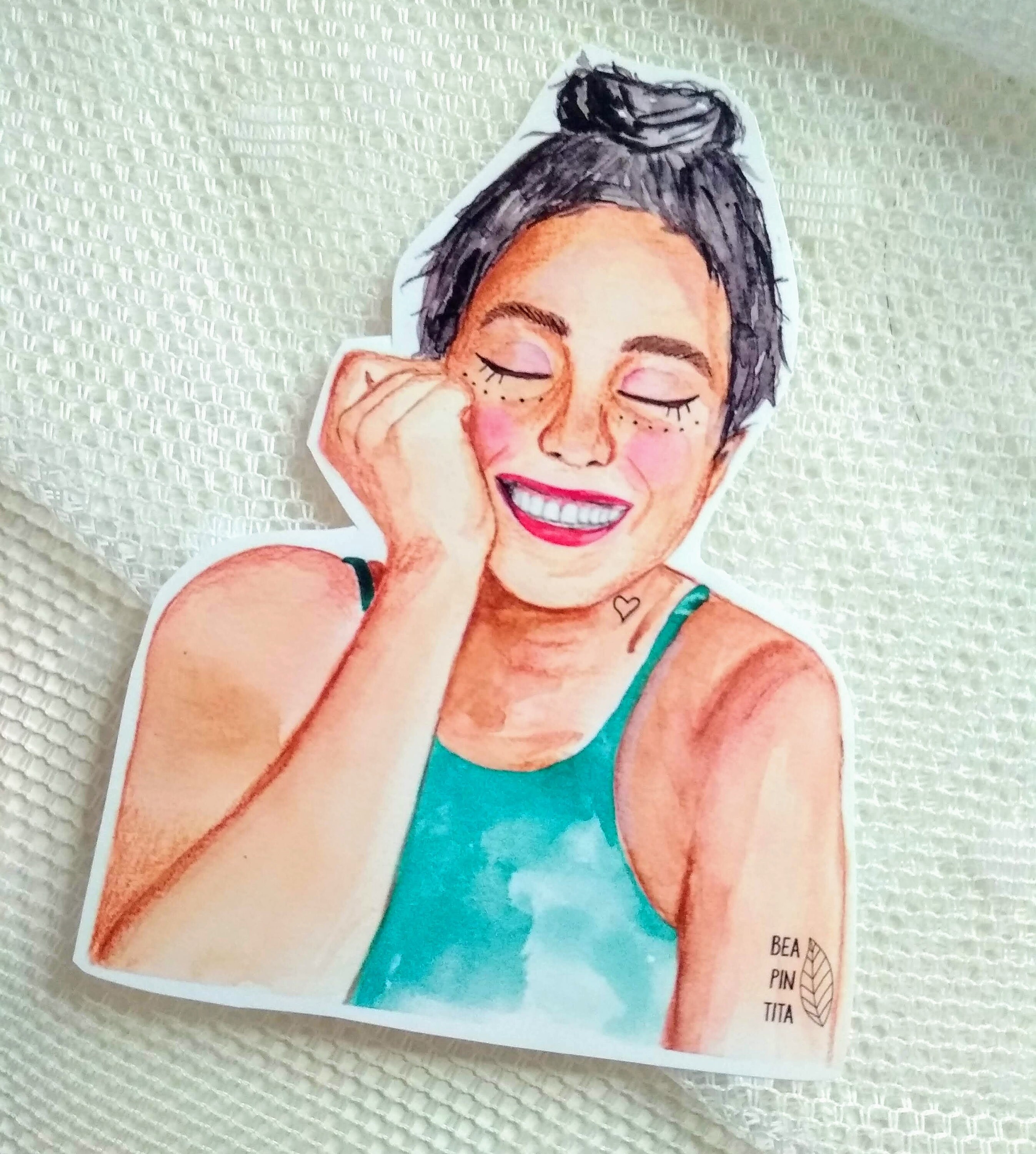 Mädchen Sticker, schöne Gesichter Sticker, Frauen Glossy Sticker ...