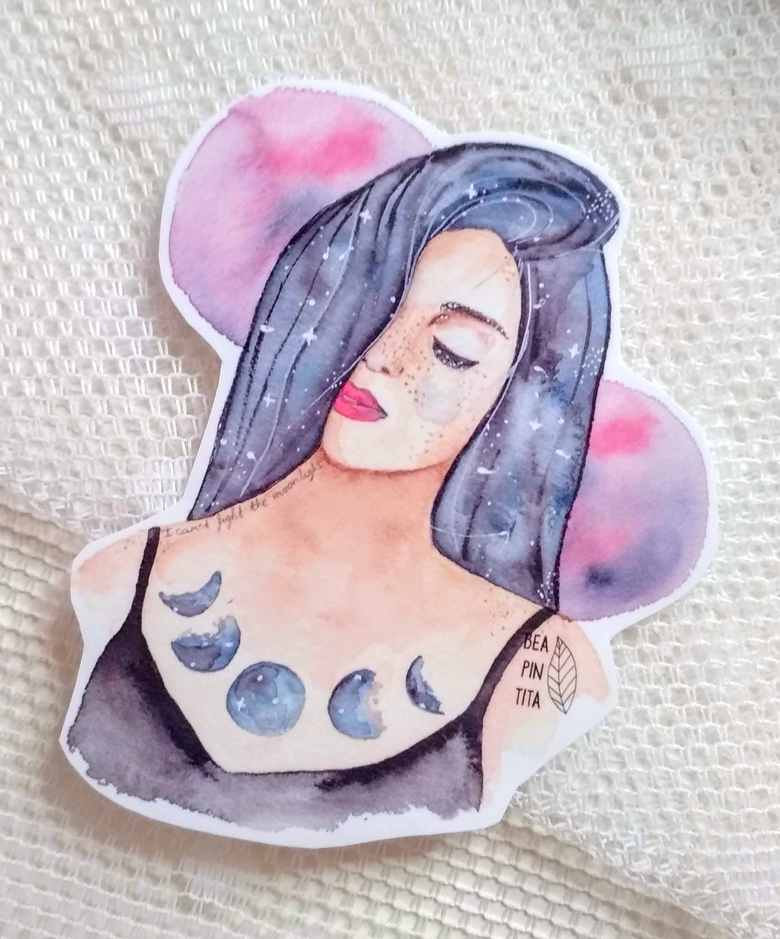 Mädchen Sticker, schöne Gesichter Sticker, Frauen Glossy Sticker ...