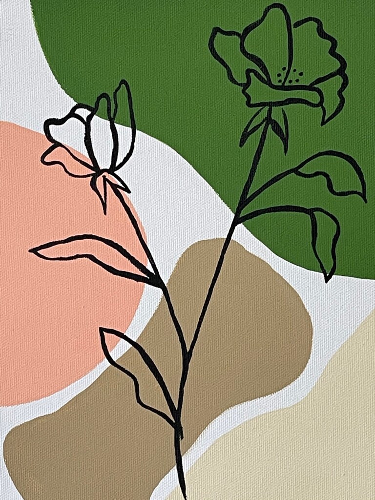 Painted Canvas, Line Art Painting, Canvas Painting, Acrylic Painting ...