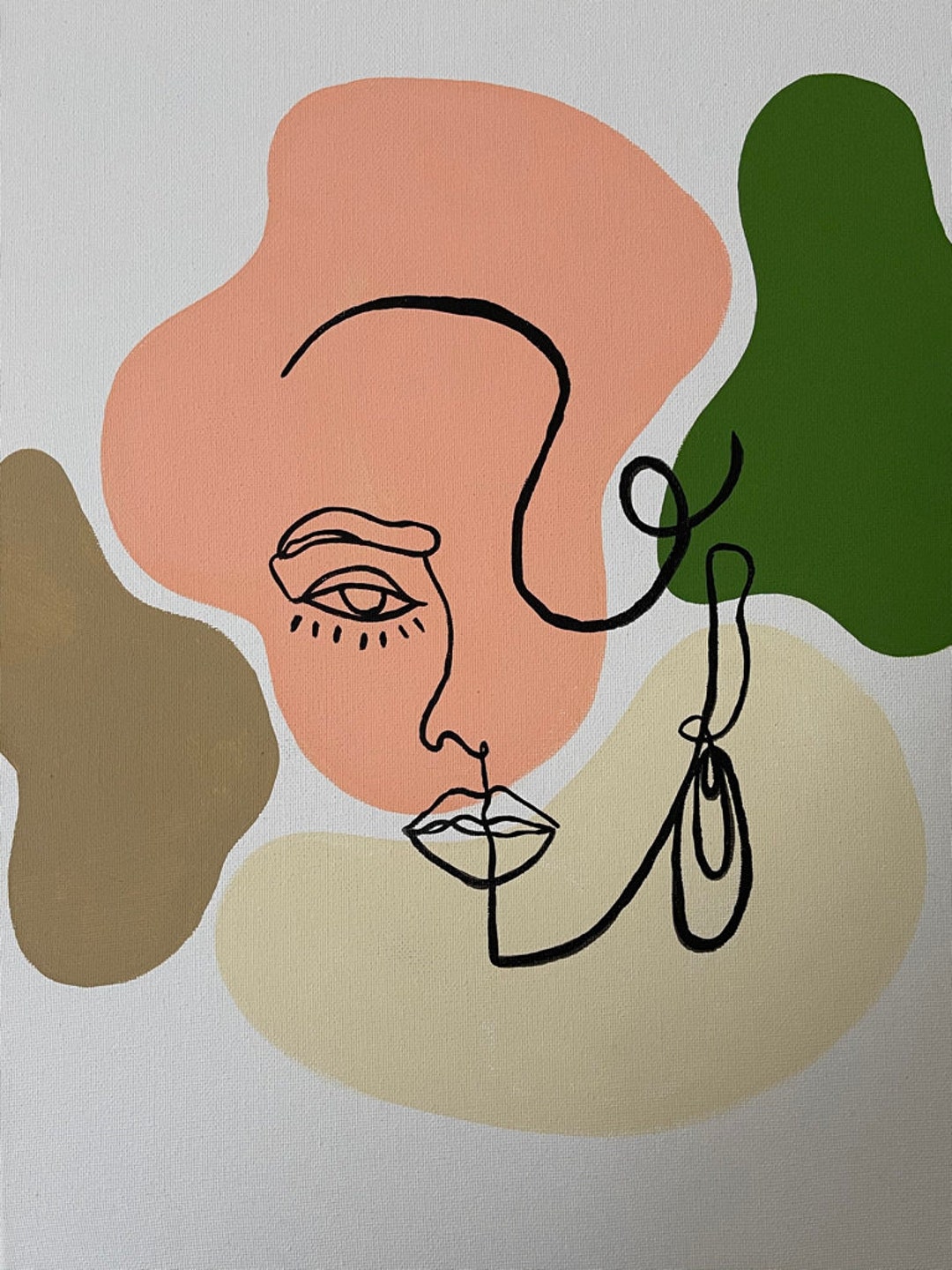 Painted Canvas, Line Art Painting, Canvas Painting, Acrylic Painting ...