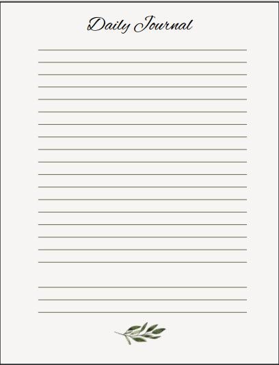 Printable Journal With Cover Page and Journal Pages. - Etsy