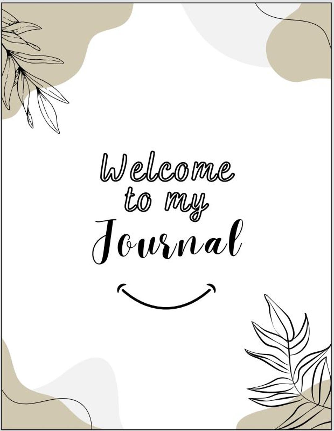 Printable Journal With Cover Page and Journal Pages. - Etsy