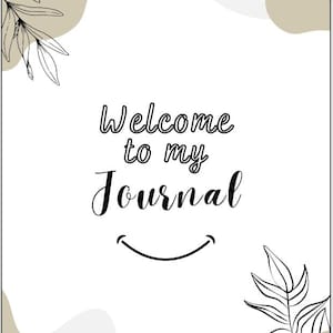 Printable Journal With Cover Page and Journal Pages. - Etsy