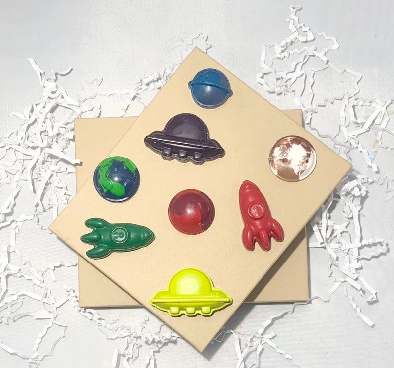 SPACE Crayons Space Lover Crayon Space Gift Box Kid Space | Etsy