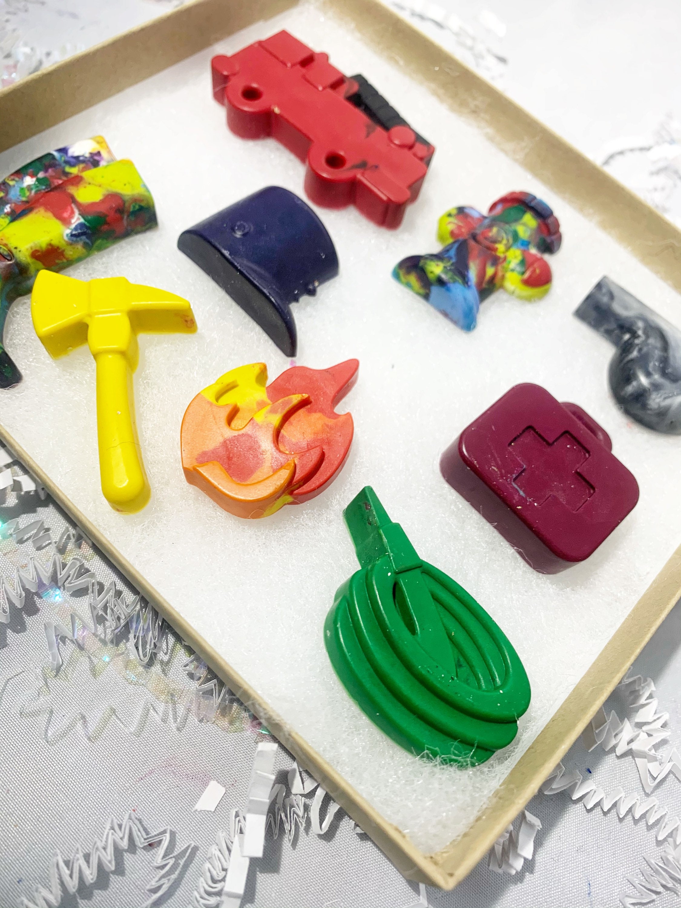 Fireman Crayon, Fire Truck Crayon, Gift Box for Kids, Firefighter Theme ...