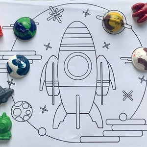 SPACE Crayons, Space Lover Crayon , Space Gift Box, Kid Space Gift, Kid ...