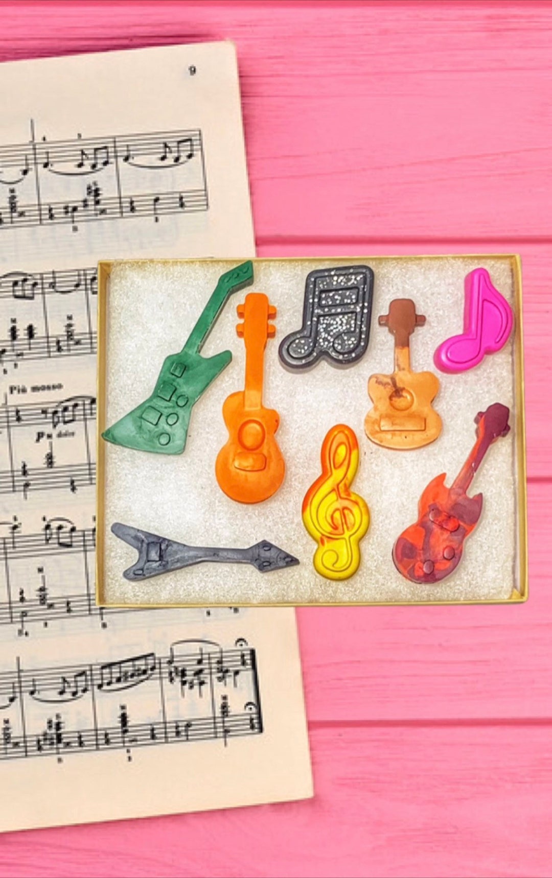 Music Crayons Gift Box, Musical Crayons, Music Lover, Kids Birthday ...