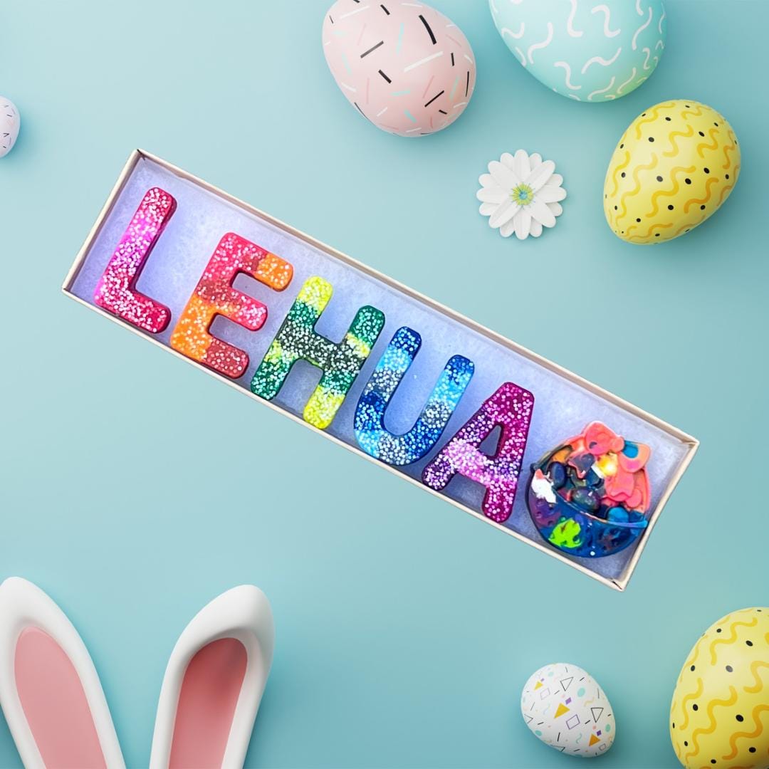 Easter Basket Stuffers for Kids, Custom Name Crayons, Personalized Gift ...