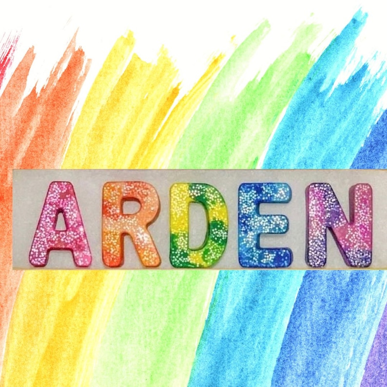 NAME Crayon for Kid Personalized Crayons Glitter Crayons | Etsy