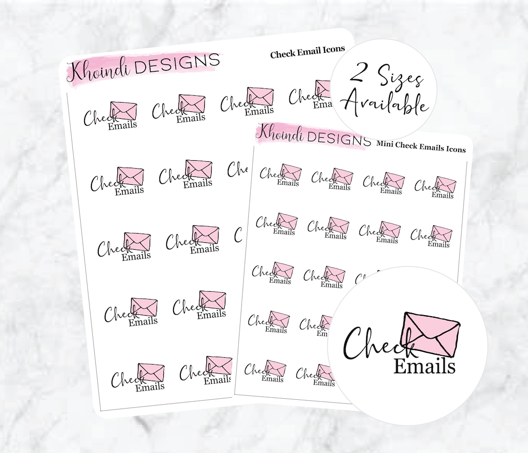 Check Emails Icon || Planner Sticker Sheet - Etsy