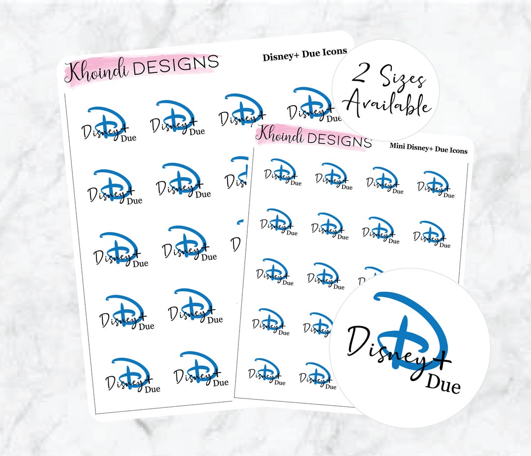 Disney Due Icon Planner Sticker Sheet - Etsy