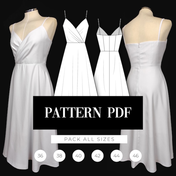 Draped Dress Pattern - Etsy