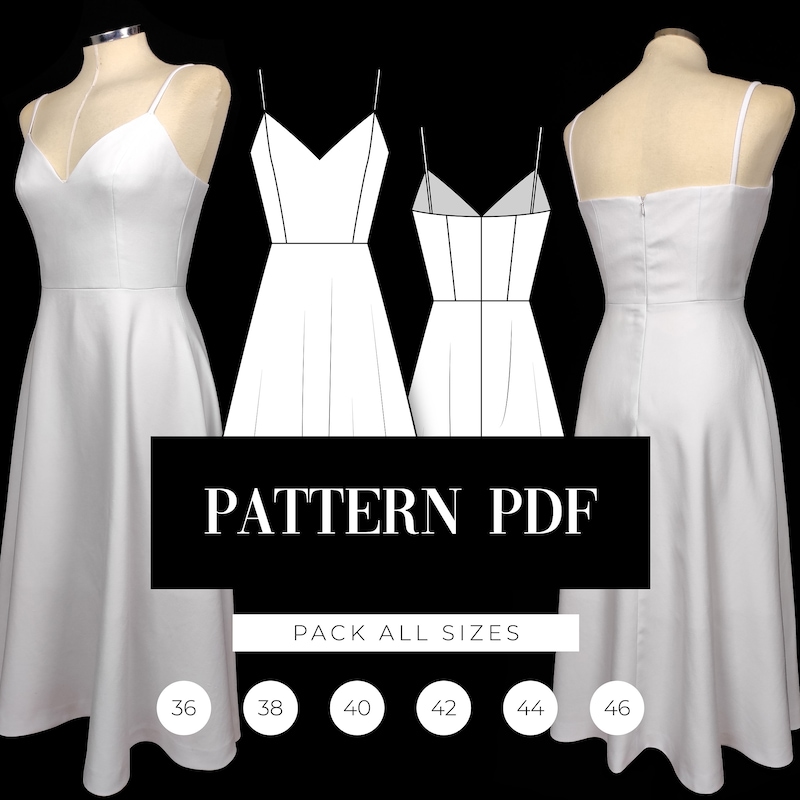 A Line Dress Pattern - Etsy