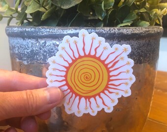 Black Sun Sticker | Etsy