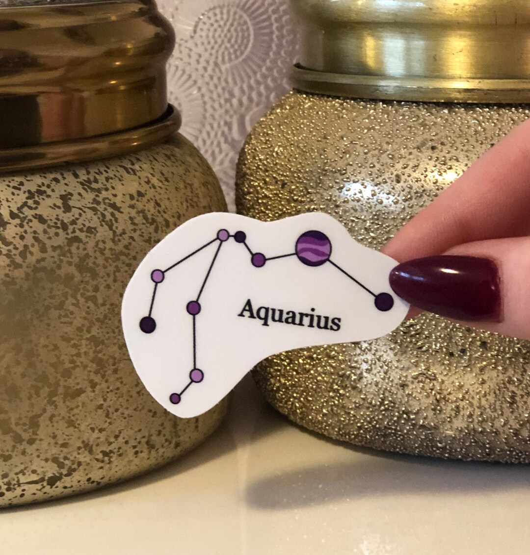 Zodiac Constellation Aquarius Sticker - Etsy