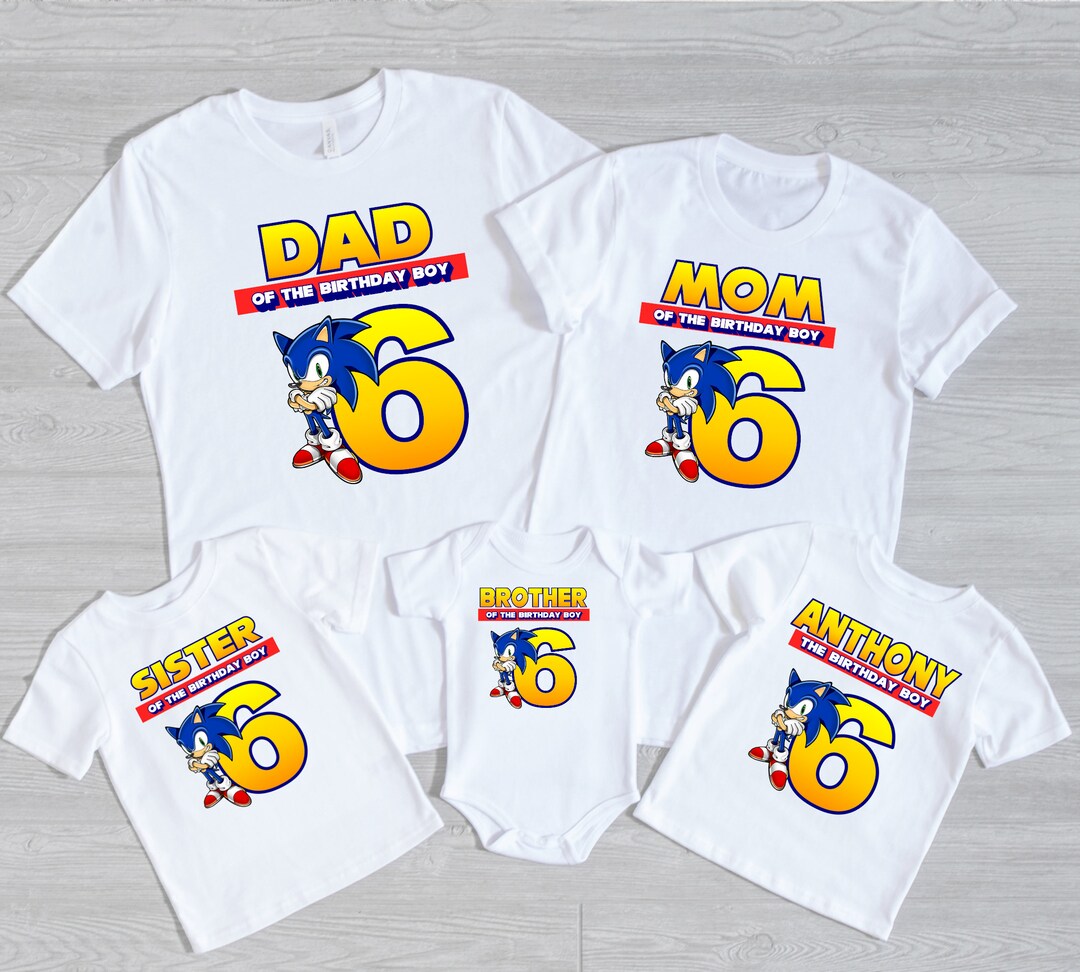 Sonic Family Birthday Shirts - Etsy