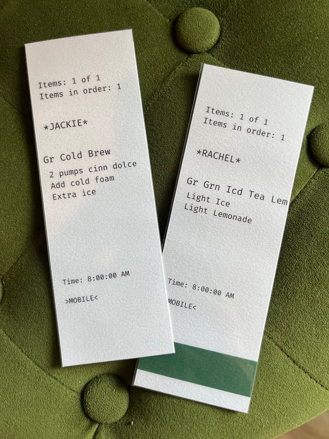 Custom Coffee Order Bookmark | Drink Order Bookmark | Fully ...