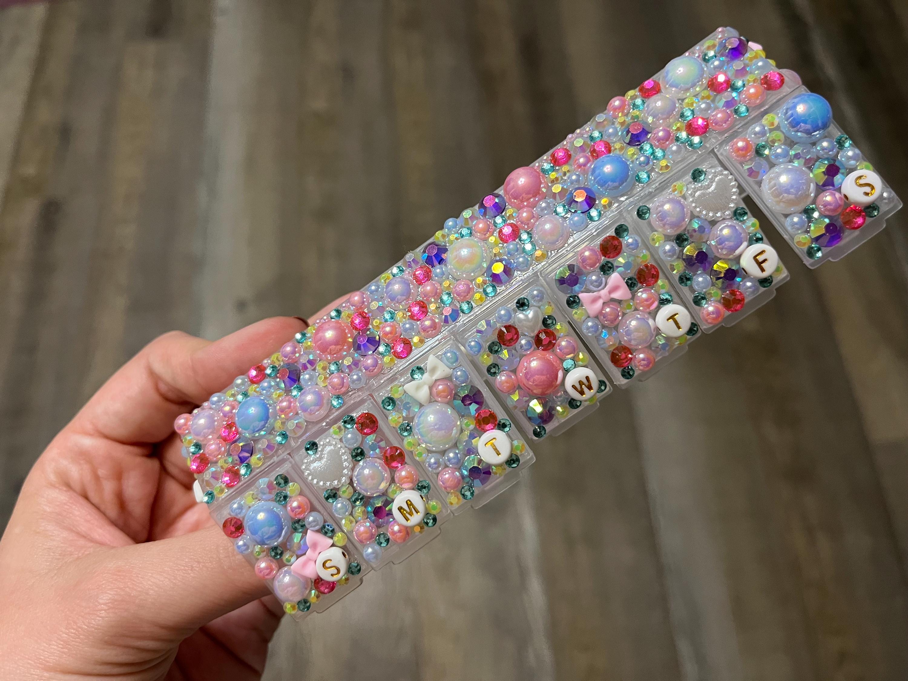 Custom Bedazzled Pill Case | 7-day Travel Organizer - Etsy