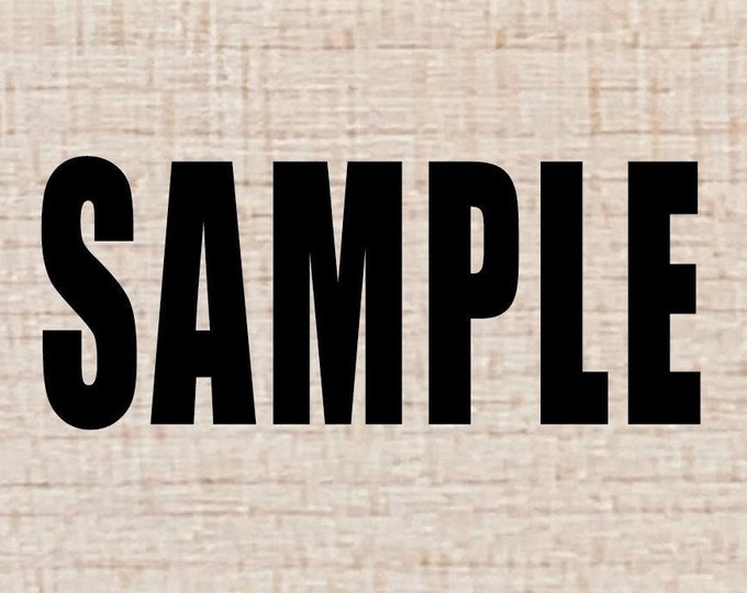 Sample Block / 1 Custom Block - Etsy