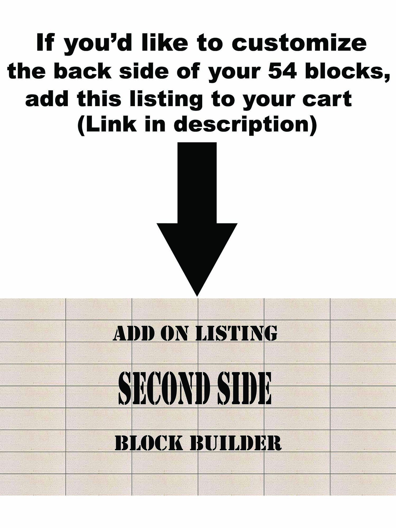 Custom Block Tower Game // Personalized Text, Design, Logo Tumble ...