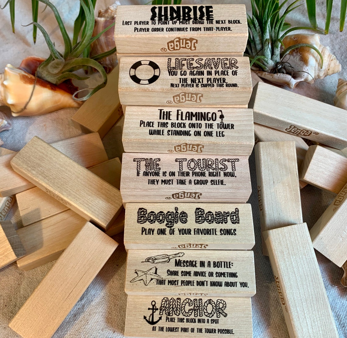 Family Friendly Beach Block Game // Fun Beach Themed Block | Etsy