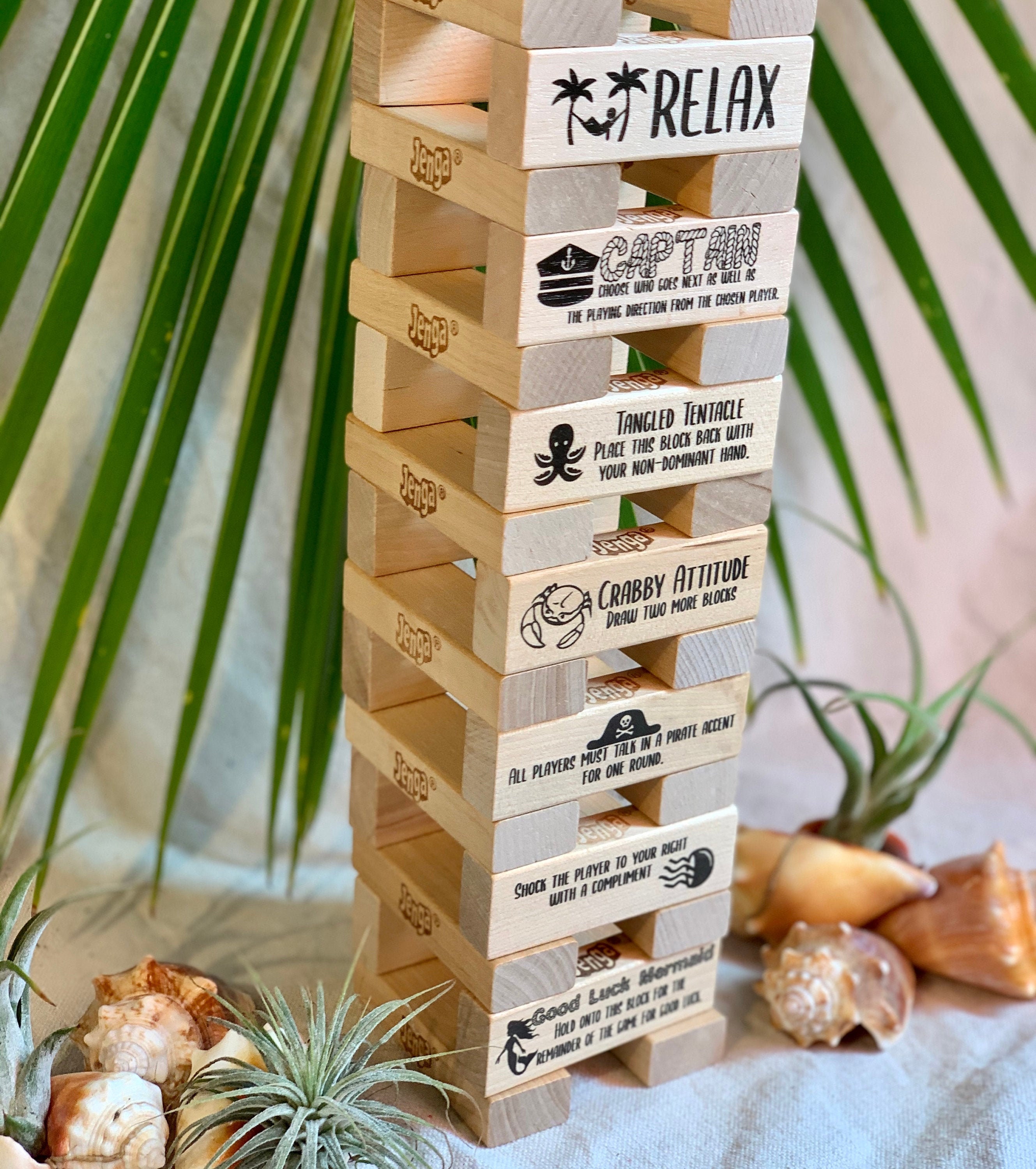 Family Friendly Beach Block Game // Fun Beach Themed Block | Etsy