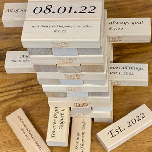 Personalized Wedding Block Tower // Personalized Wedding Guest Book ...