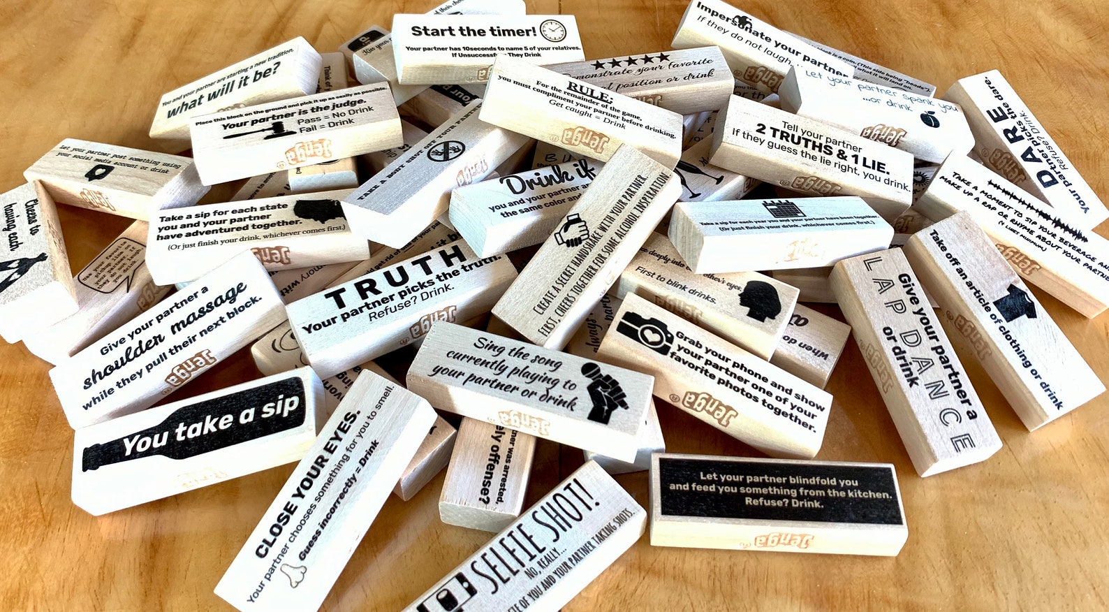 Couples Date Night Drinking Block Tower Game / Drunk Adult Fun Tumble ...