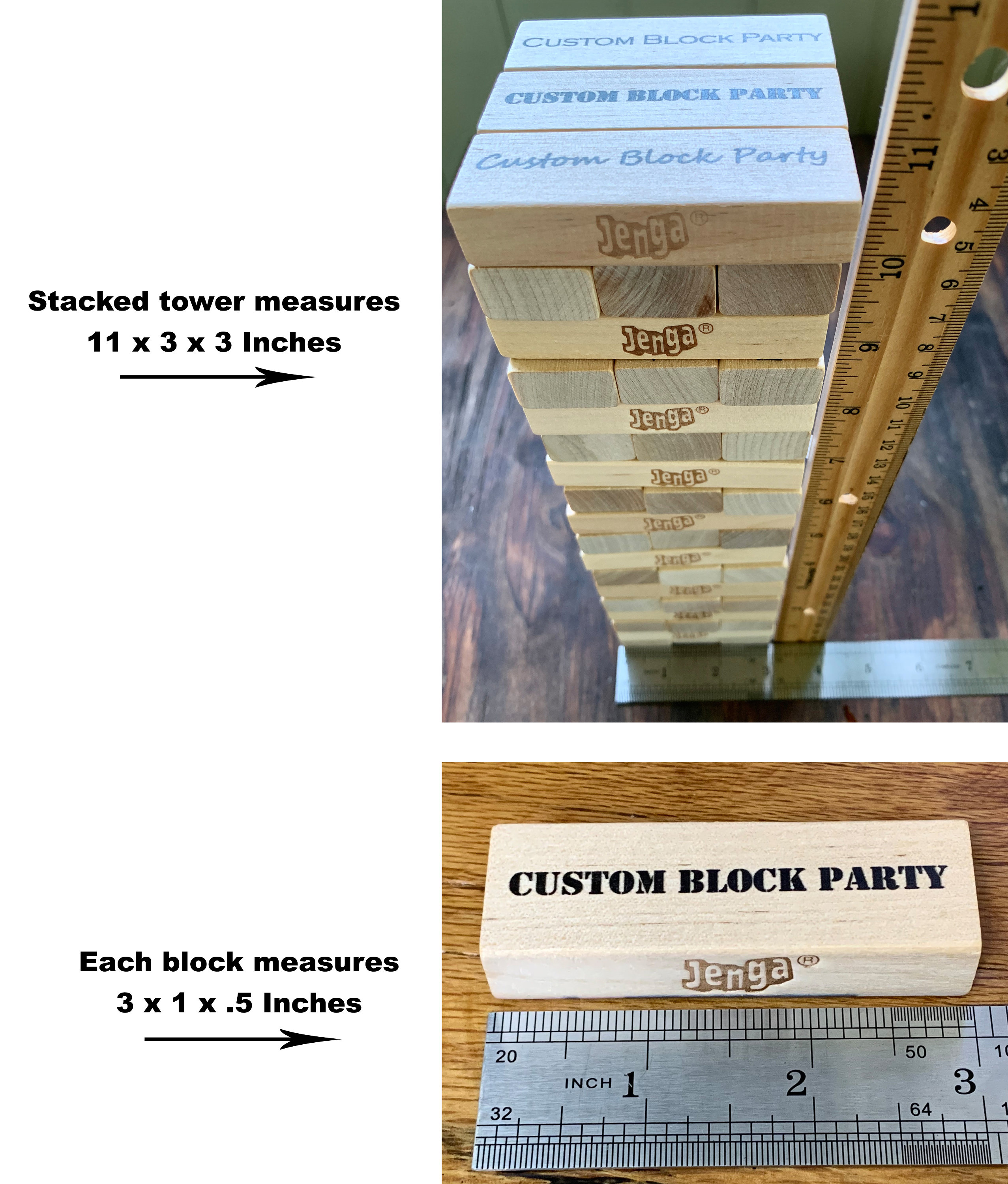Personalized Anniversary Block Tower Game // 5 Years Wood Gift - Etsy