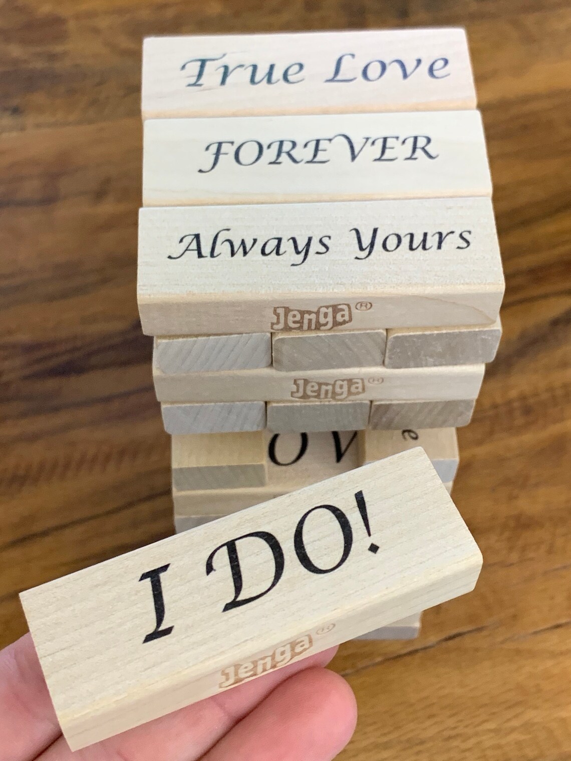 Personalized Wedding Block Tower // Personalized Wedding Guest | Etsy