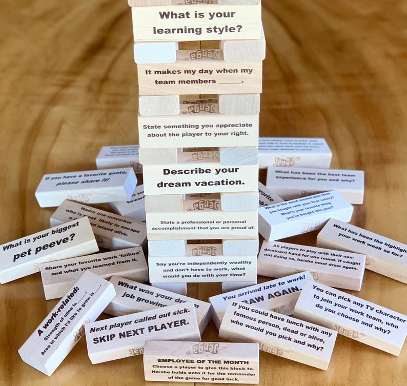 Customizable Team Building Block Tower / Business Icebreaker Game / Fun ...