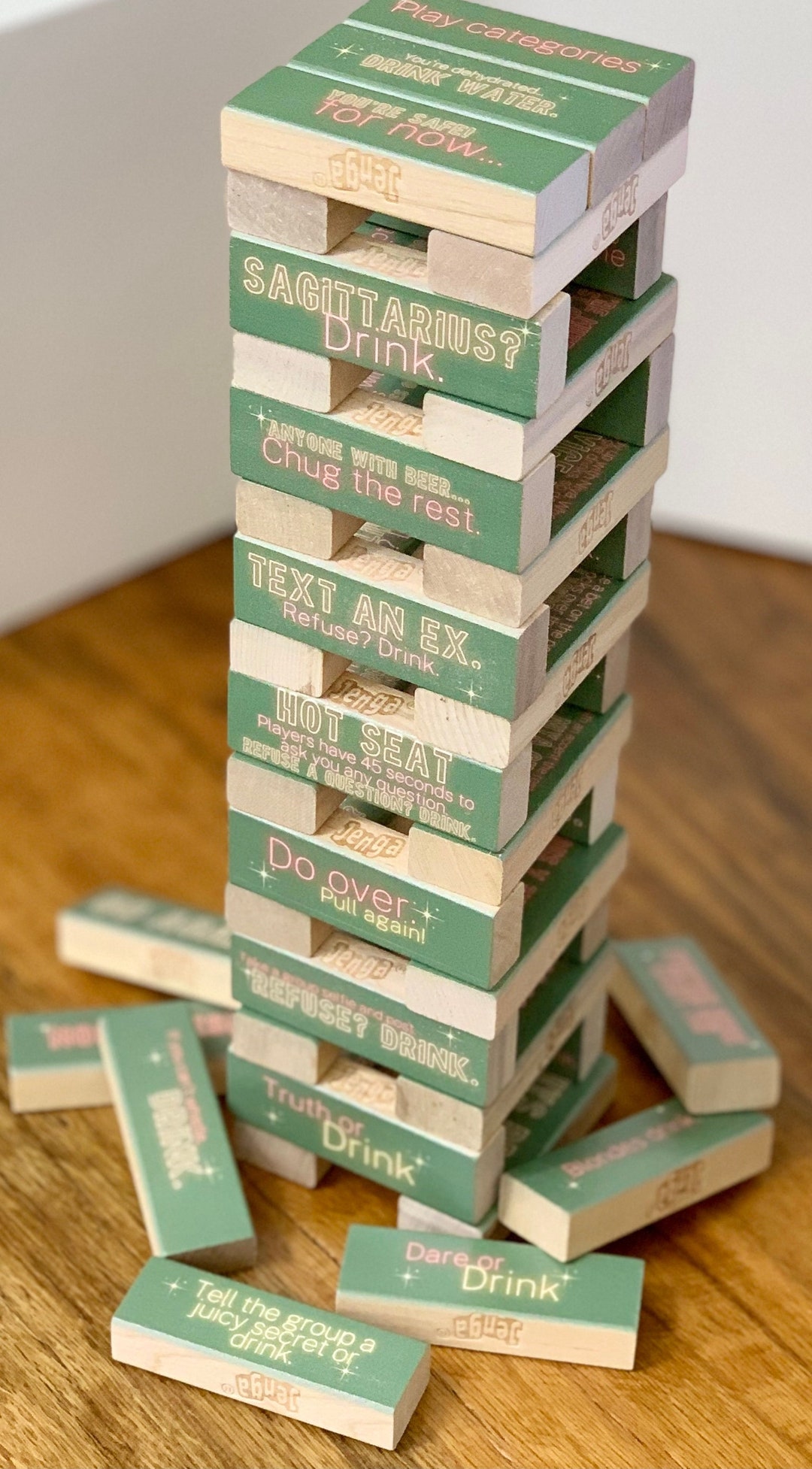 Custom Drunk Block Tower // Custom Adult Drinking Game - Etsy