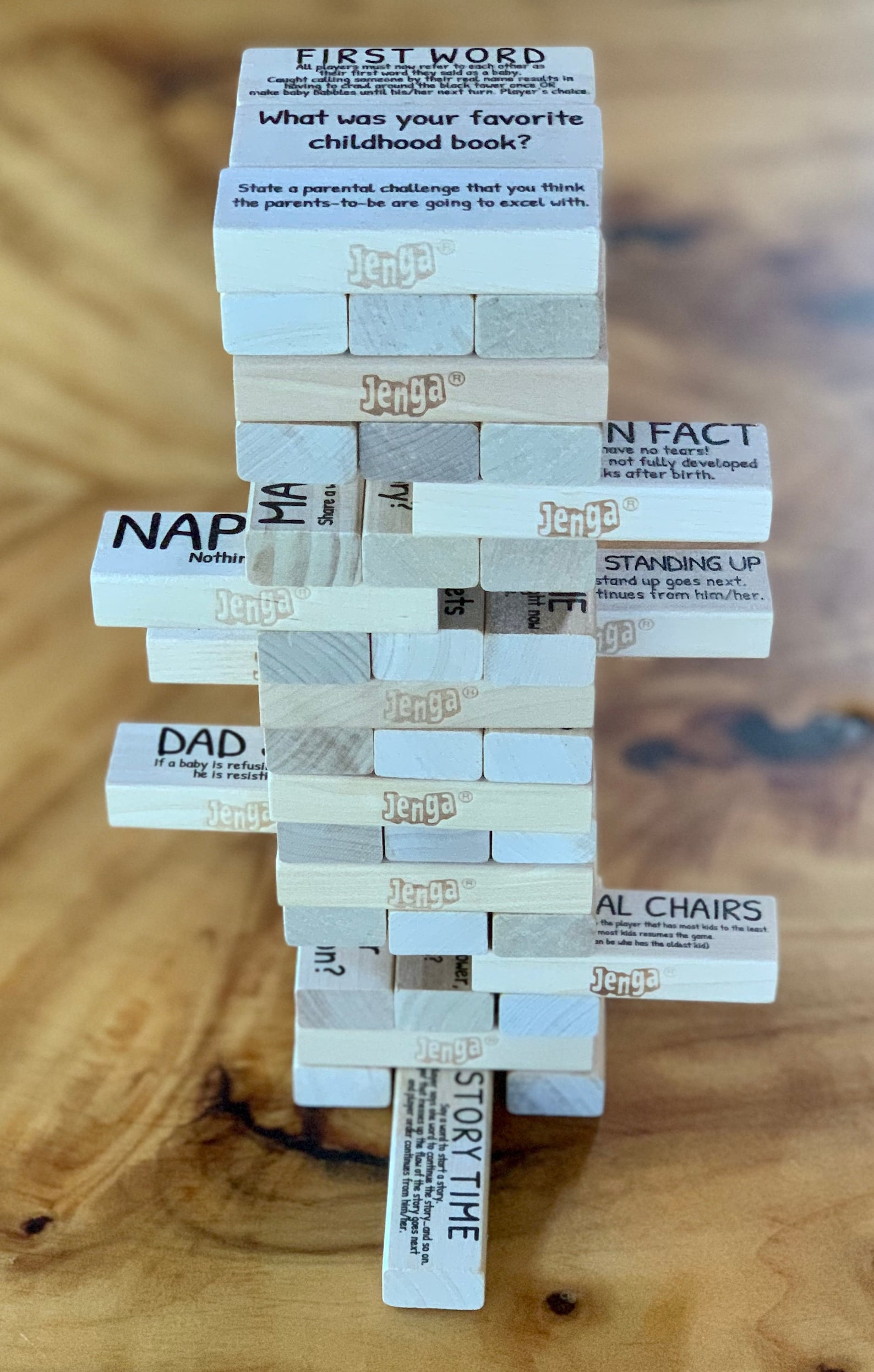 Fun Co-ed Baby Shower Block Tower Game / Unique Baby Party - Etsy