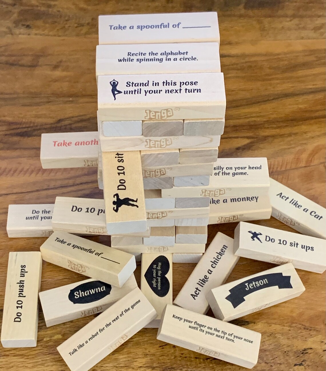 Custom Block Tower Game for Kids // Personalized Family Game - Etsy