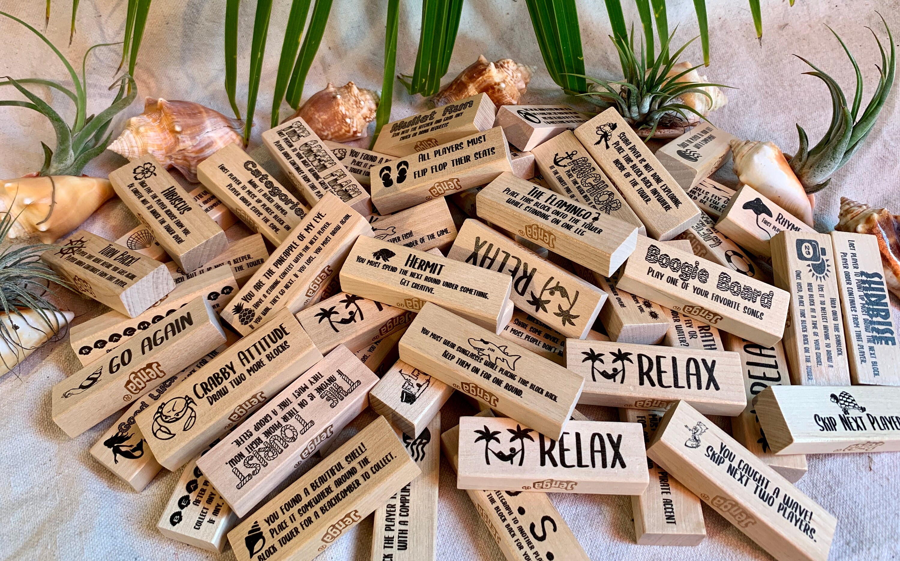 Family Friendly Beach Block Game // Fun Beach Themed Block | Etsy