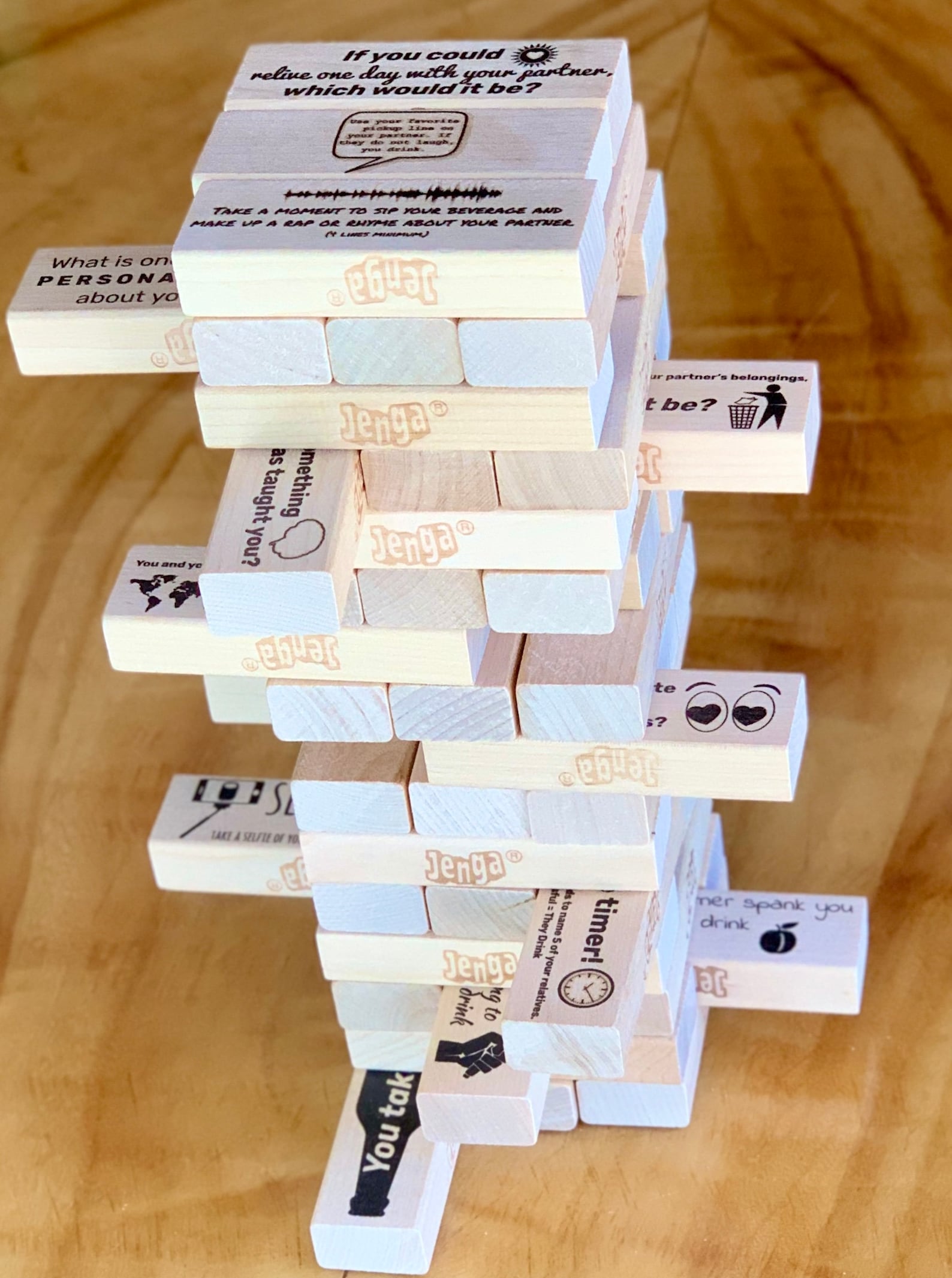 Couples Date Night Drinking Block Tower Game / Drunk Adult Fun Tumble ...