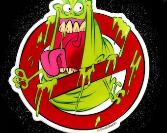 Ghostbuster Slimer Clear Sticker - Etsy