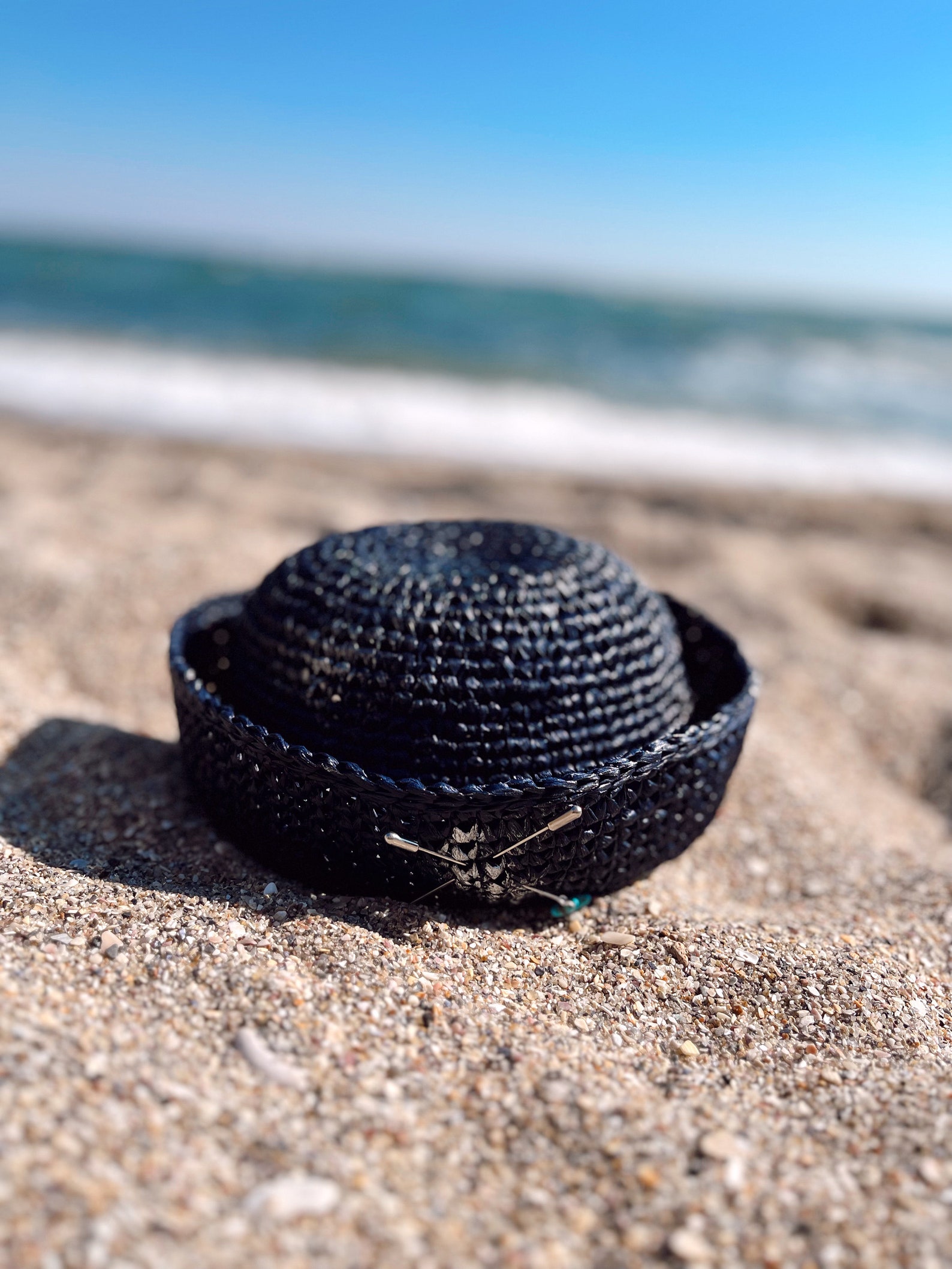 Cute Sailor Hat Blue Raffia Summer Hat Unique Decor - Etsy