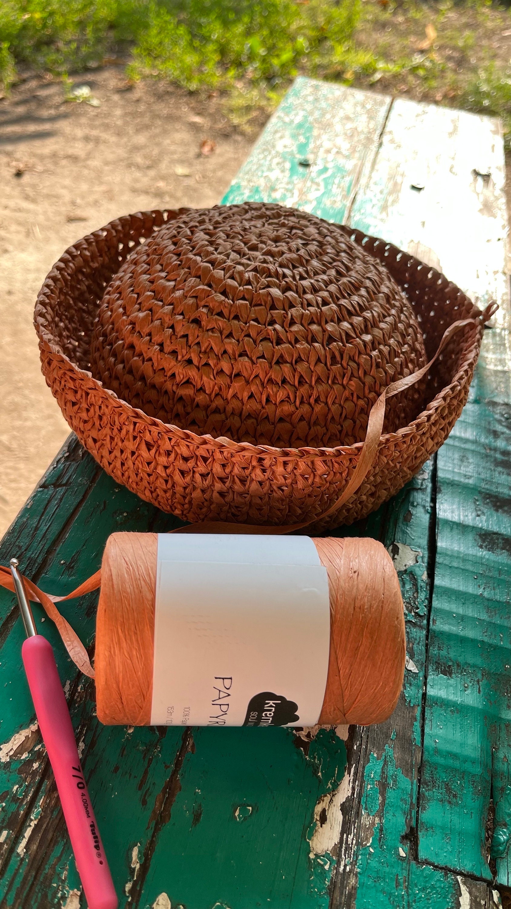 Paper Raffia Papyrus, 100% Natural Yarn for Crochet Hats, Bags, Baskets ...