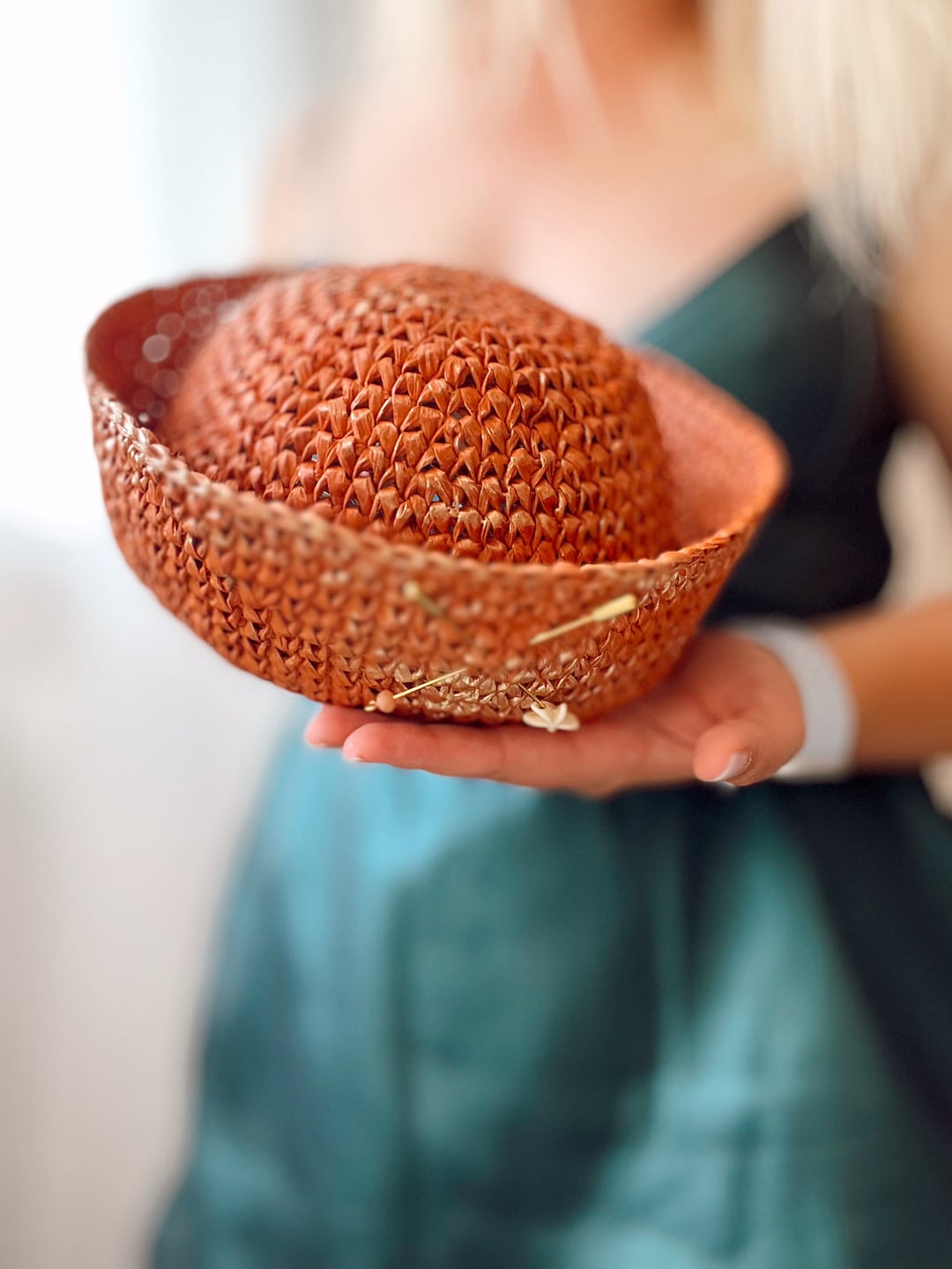 Crochet Raffia Sailor Hat: Personalized Summer Style - Etsy