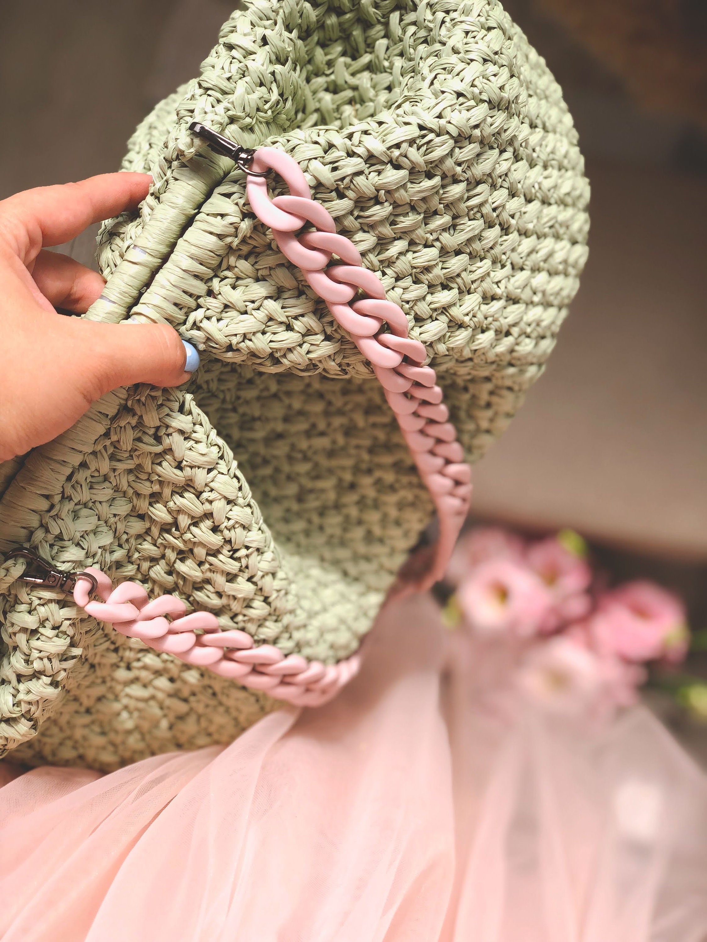 Crochet Raffia Bag Pattern, Tutorial Raffia Clutch. Russian Language - Etsy