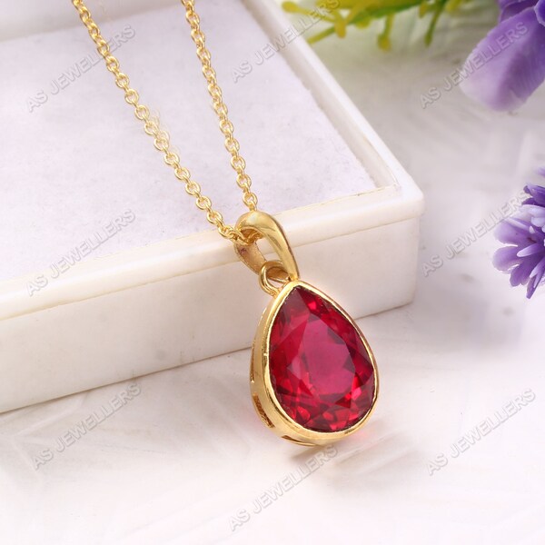 Natural Ruby Pendant - Etsy